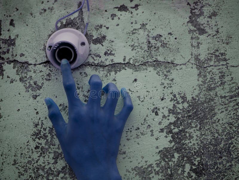 Blue Hand Due To Electric Shock Concept Presented Stock Photo - Image ...