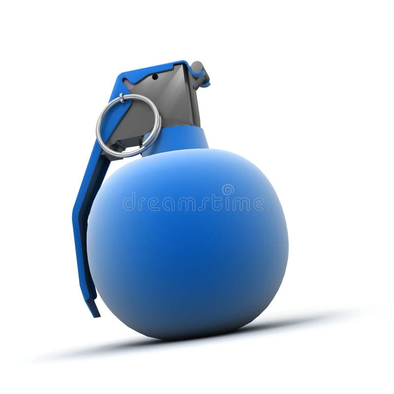 Hand Grenade in Chrome and Black Stock Illustration - Illustration of ...