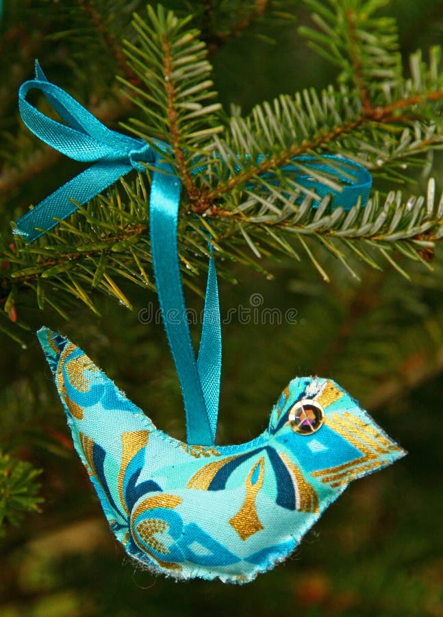 Blue Hand Made Christmas Decoration Stock Image - Image of blue, bright ...