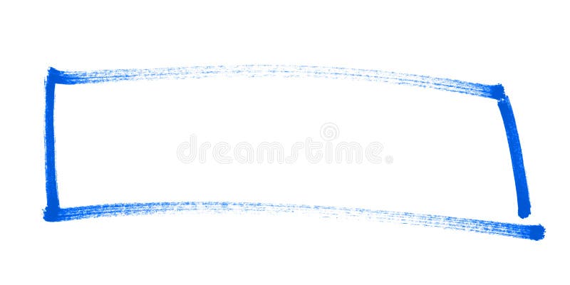 Blue Hand Painted Pencil Rectangle or Frame Stock Illustration ...