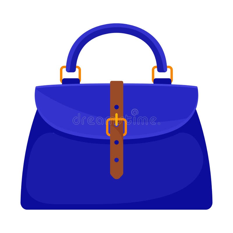 Blue Handbag Vector Illustration On A White Background Stock Vector