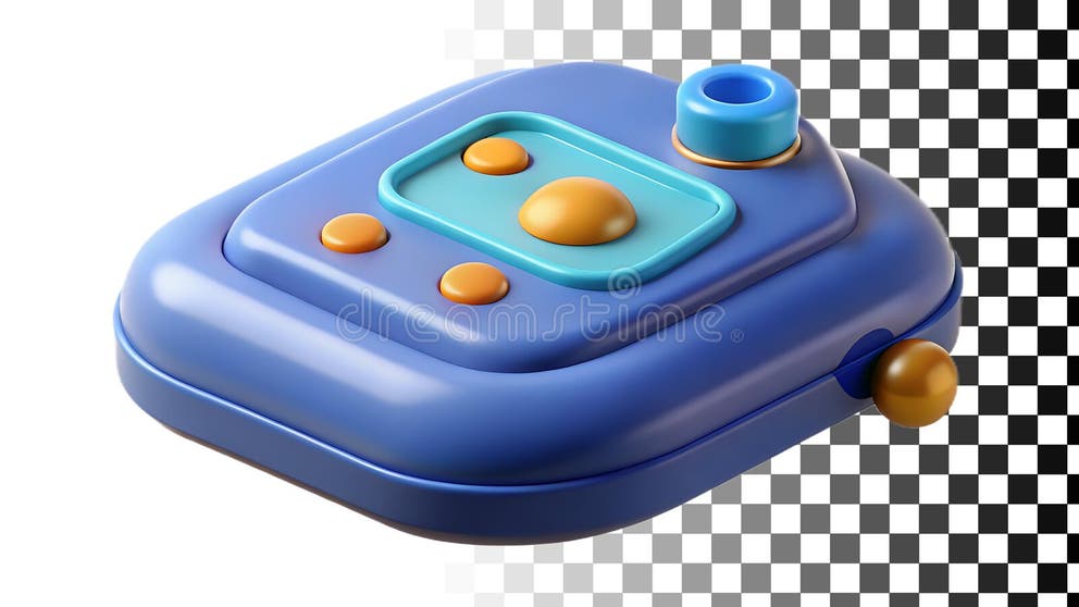 Blue Handheld Game Console, Portable Gaming Device, Retro Game, Vintage ...