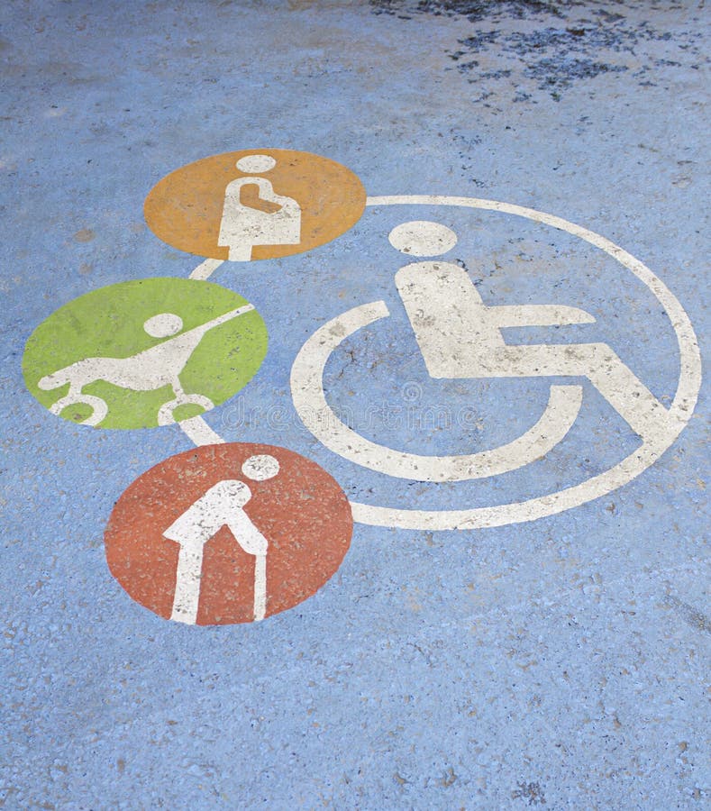 Blue handicapped sign stock photo. Image of parking, sign - 27487086