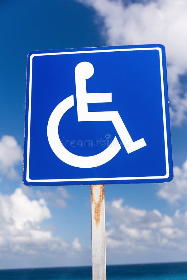 Handicapped sign stock photo. Image of information, blue - 5741660