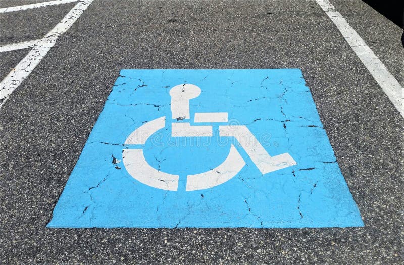 Handicapped Symbol On A Parking Spot. Stock Photo - Image of disability ...