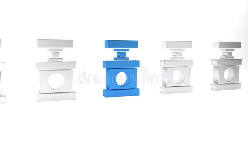 Blue Handle Detonator for Dynamite Icon Isolated on White Background ...