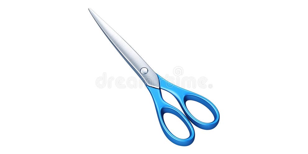 Blue-handled Scissors Isolated on Transparent Background Stock Image ...