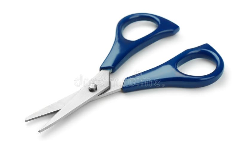 Blue handled scissors stock image. Image of stainless - 120225417
