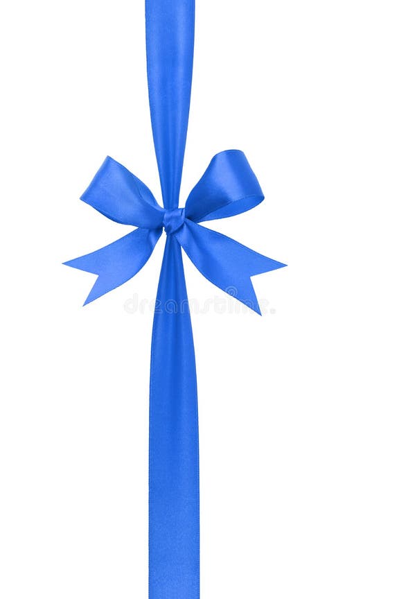 Blue Handmade Ribbon with Bow Stock Image - Image of package, ribbon ...
