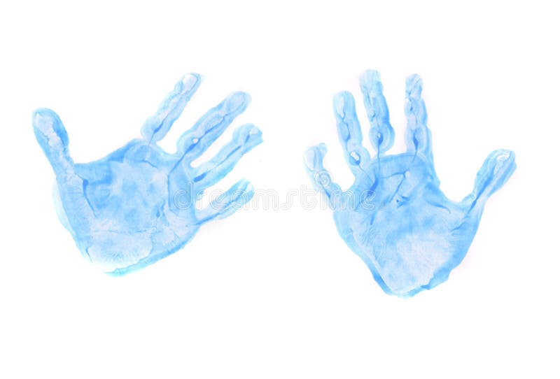 Blue hands stock image. Image of handprint, paper, anatomy - 3653115