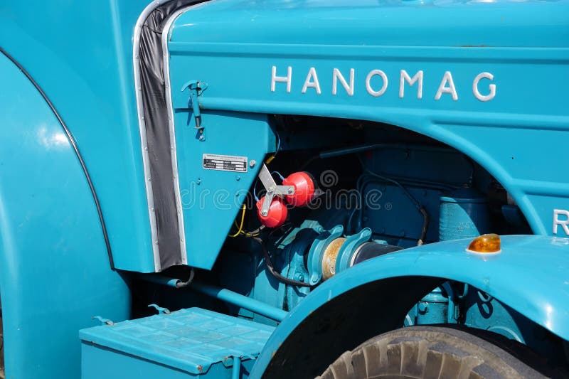Blue Hanomag Tractor in Sunlight Editorial Image - Image of determined ...