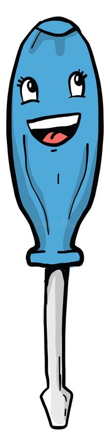 Happy screwdriver cartoon stock illustration. Illustration of ...