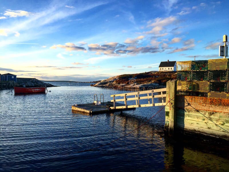 Blue Harbour editorial stock photo. Image of sunset, lobster - 87763138