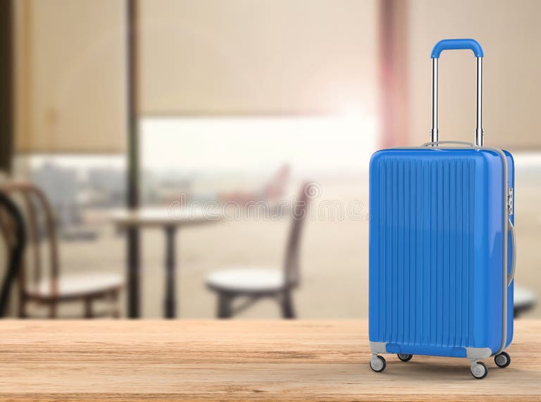 Blue hard case luggage stock illustration. Illustration of packing ...