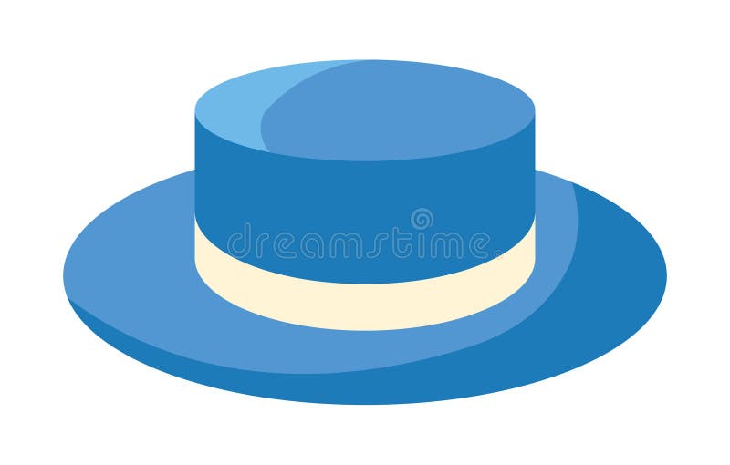 Blue hat accesory stock vector. Illustration of style - 297174083