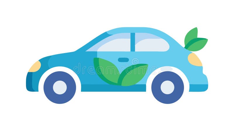 Blue Hatchback Car Simple Design, Vector Design Generative AI Stock ...