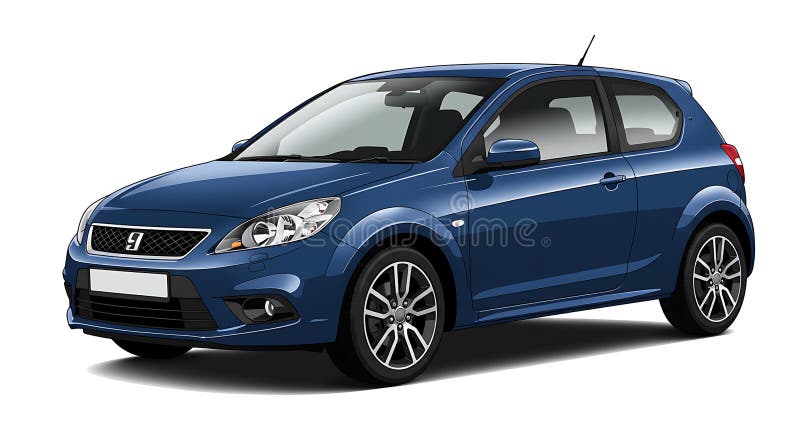 Blue Hatchback Car with a Sleek, Modern Design. it Features a Sporty ...