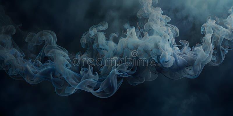 Blue Haze, Mystical Misty Morning. Fantastic Landscape, Thick Fog Over ...