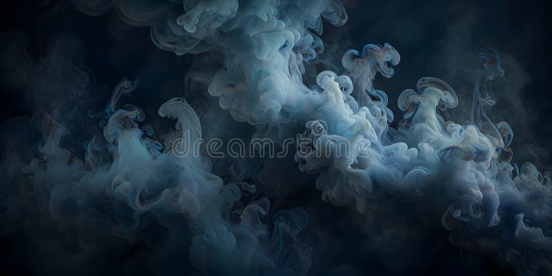 Blue Haze, Mystical Misty Morning. Fantastic Landscape, Thick Fog Over ...