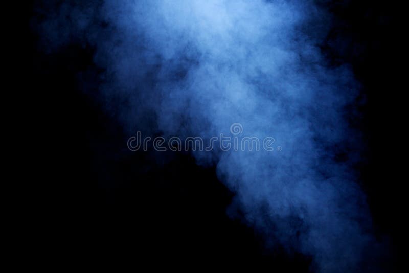 Blue Hazy Smoke stock photo. Image of mist, black, paranormal - 39674386