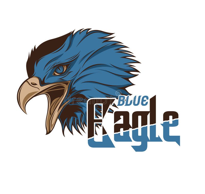 Blue Head Eagle Vector Art stock illustration. Illustration of head ...