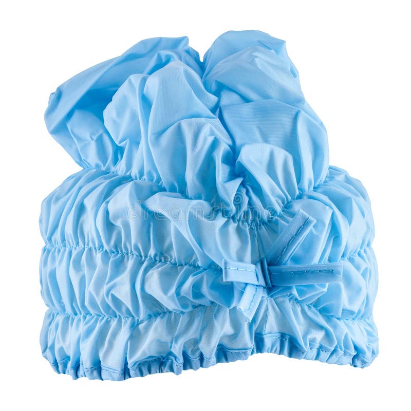 Blue Head Shaped Shower Cap on Invisible Mannequin Stock Photo - Image ...