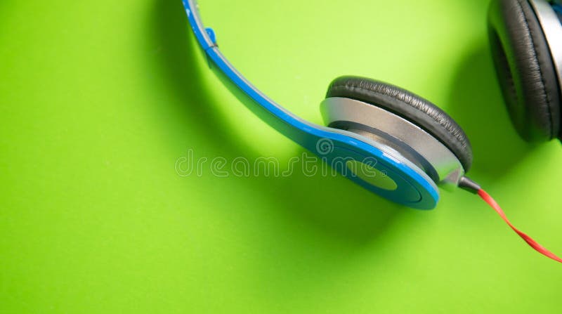 Blue Headphones. Minimal Concept Stock Illustration - Illustration of ...
