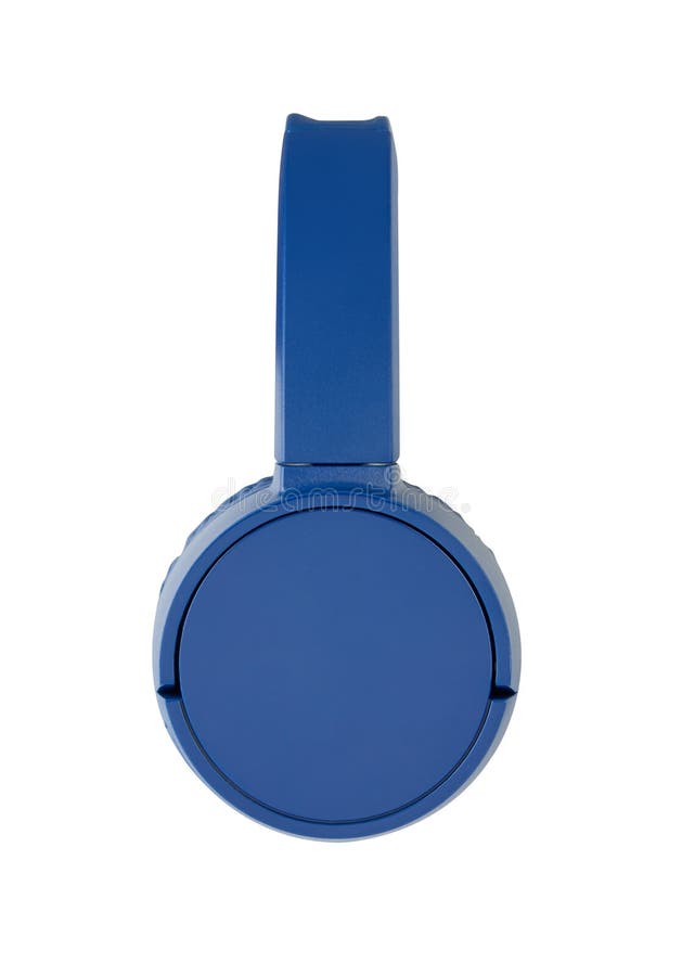 Blue headphones side view stock photo. Image of head - 168629812