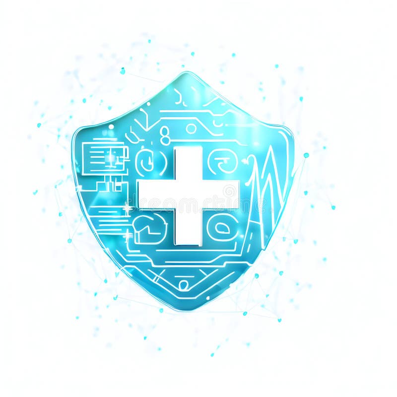 Blue Health Care Icon and Logo Stock Illustration - Illustration of ...