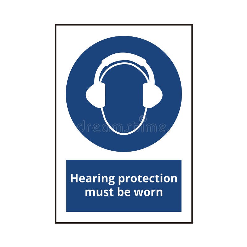 PPE Must Be Worn in this Area Sign Stock Vector - Illustration of ...