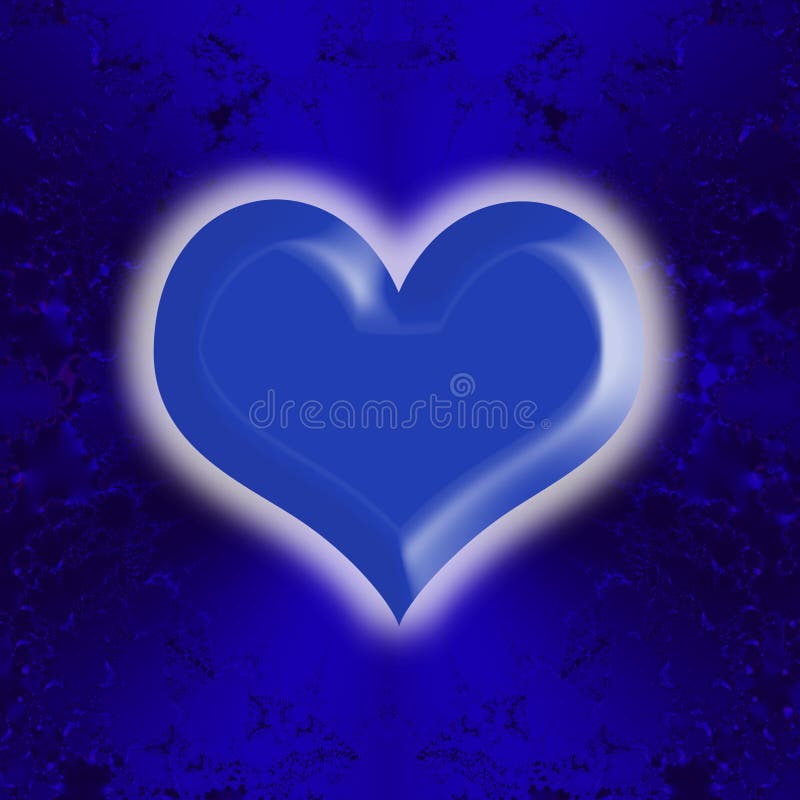 Blue supernova heart stock illustration. Illustration of concept - 60290051