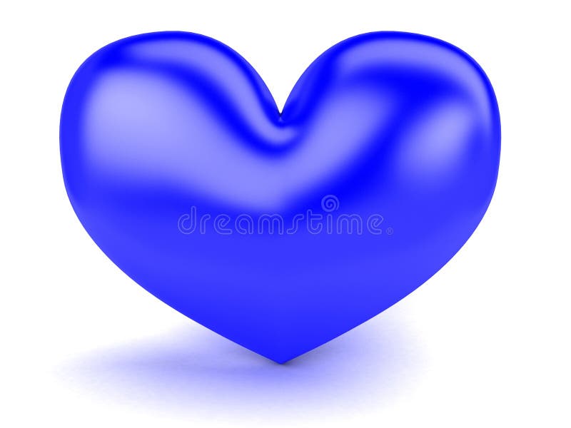 Blue heart stock illustration. Illustration of blue, love - 4137947