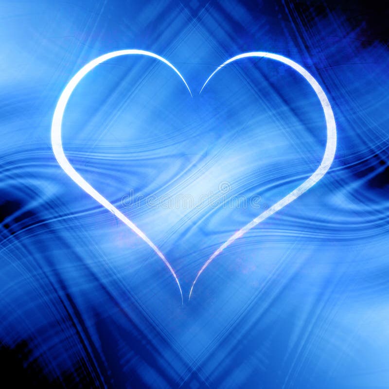 Blue supernova heart stock illustration. Illustration of concept - 60290051