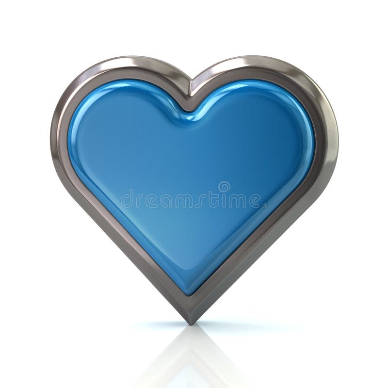 Blue heart icon stock illustration. Illustration of symbol - 93599198