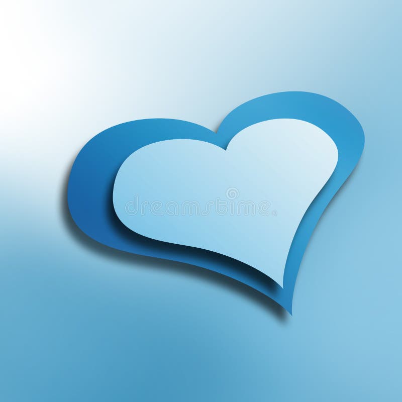 Blue heart stock illustration. Illustration of pattern - 85168273