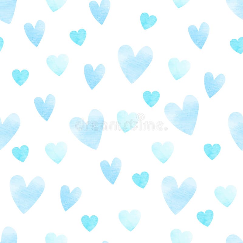 Blue heart pattern stock vector. Illustration of color - 44251128