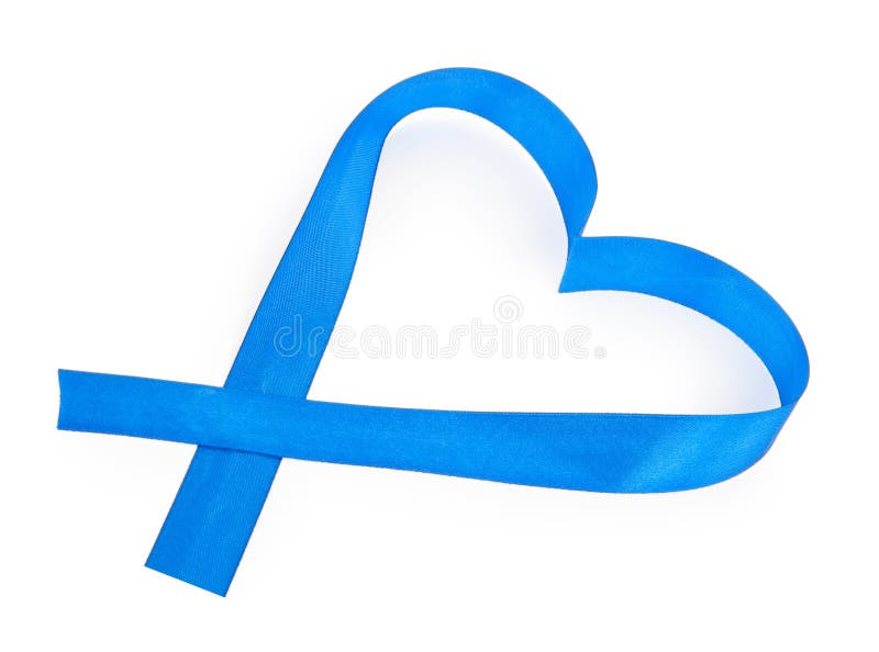 Blue heart ribbon stock photo. Image of christmas, background - 87046596