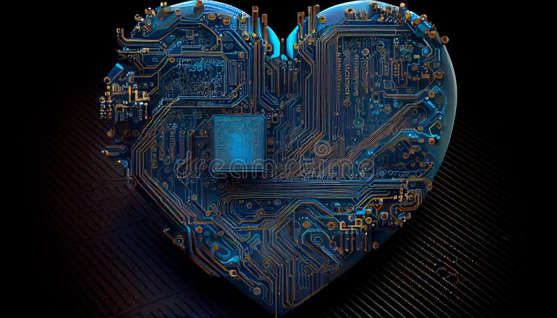 Heart Circuit Board Stock Illustrations – 726 Heart Circuit Board Stock ...
