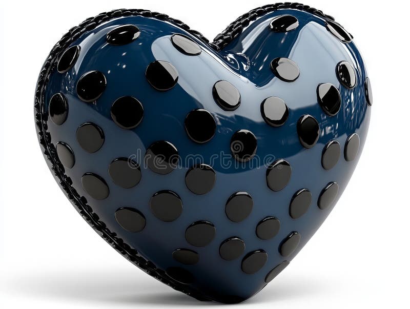 Blue Heart Shaped Object Black Dots Stock Photos - Free & Royalty-Free ...