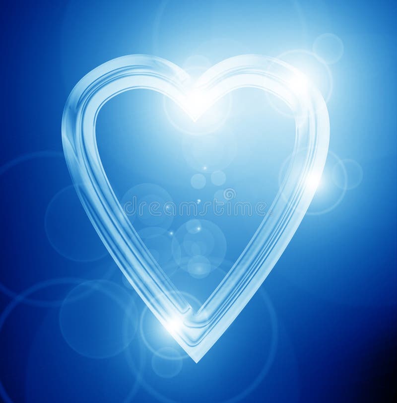 Blue heart stock illustration. Illustration of material - 33289662