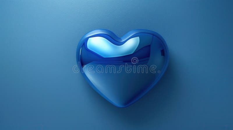 Blue Heart Wallpaper. High Detailed Plain Background Stock Photo ...