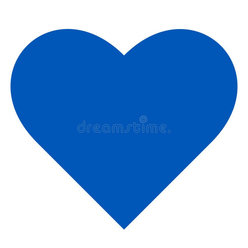 Blue Heart on a White Background. Vector Graphics Stock Vector ...