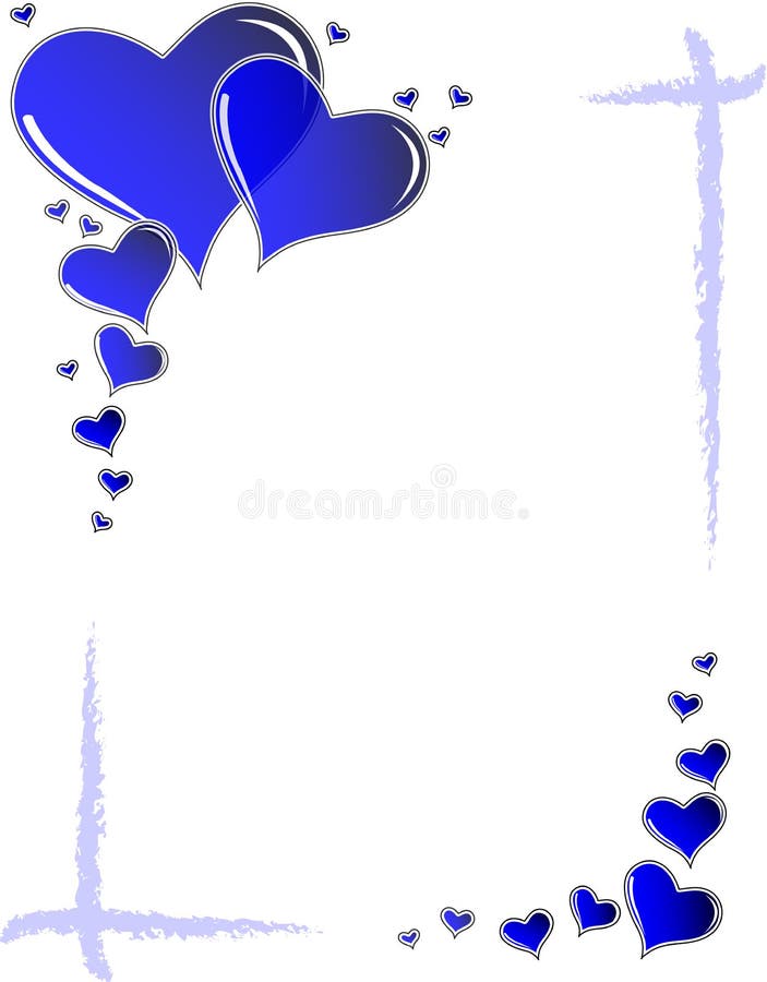 Blue Heart Border