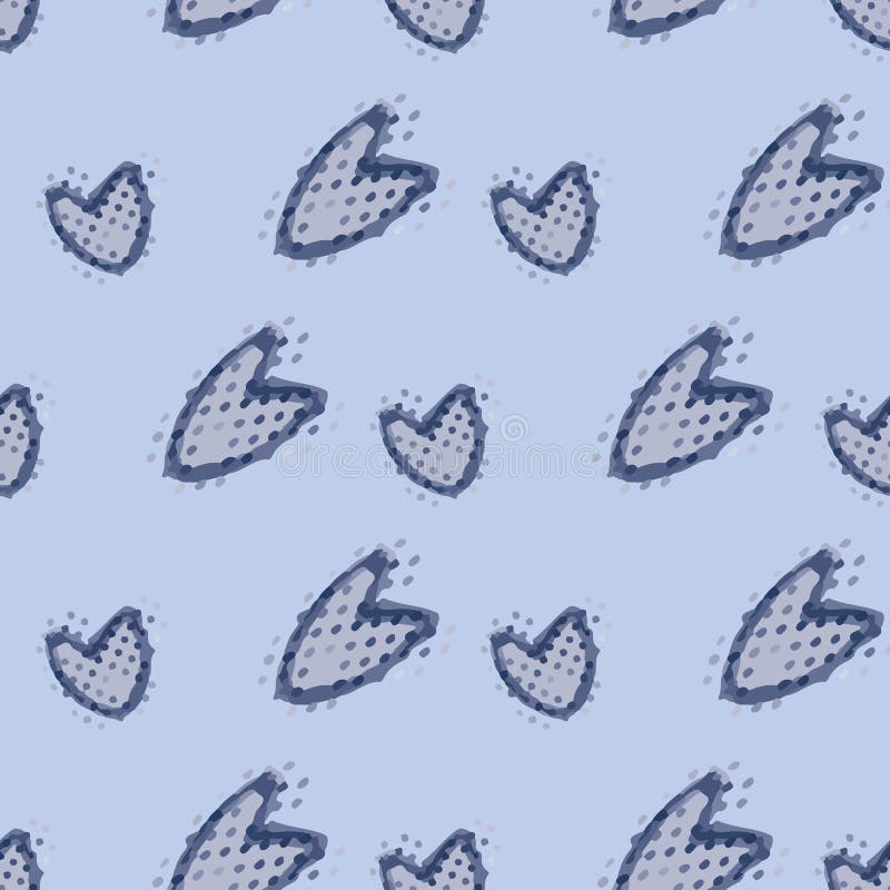 Blue Hearts Seamless Pattern Print Background Design Stock Illustration ...