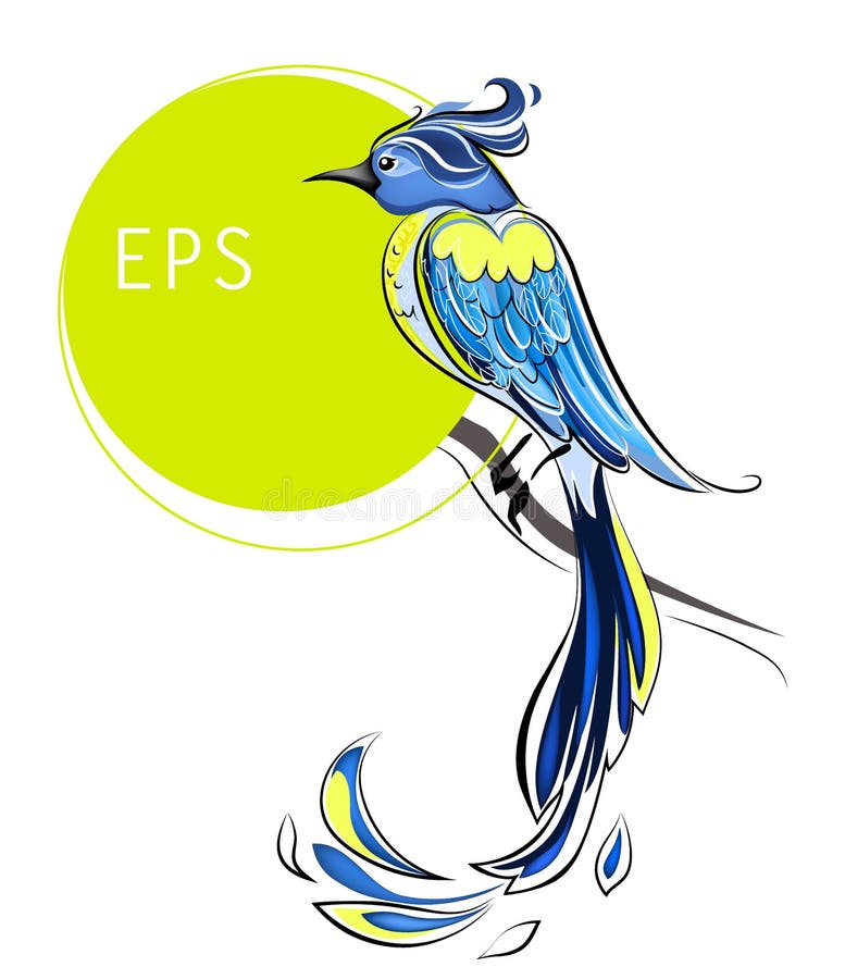 Blue Heaven Bird Vector Illustration Solated on White Background Stock ...