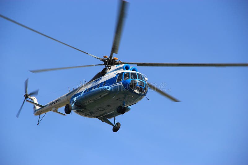 Blue Helicopter at Sepang International Circuit. Editorial Photography ...