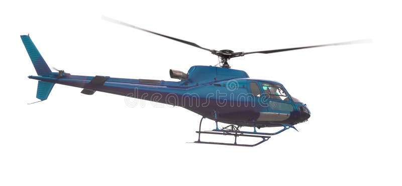 Blue and White Helicopter stock image. Image of helicopter - 85156691