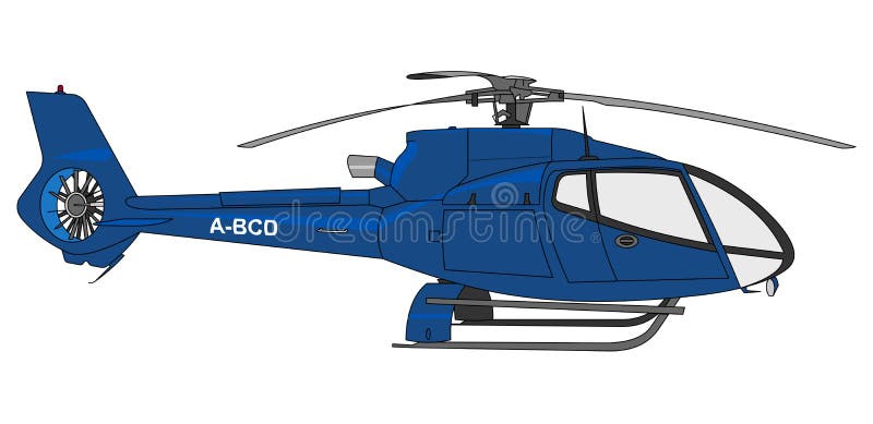 Blue Helicopter Illustration Stock Vector - Illustration of vehicle ...