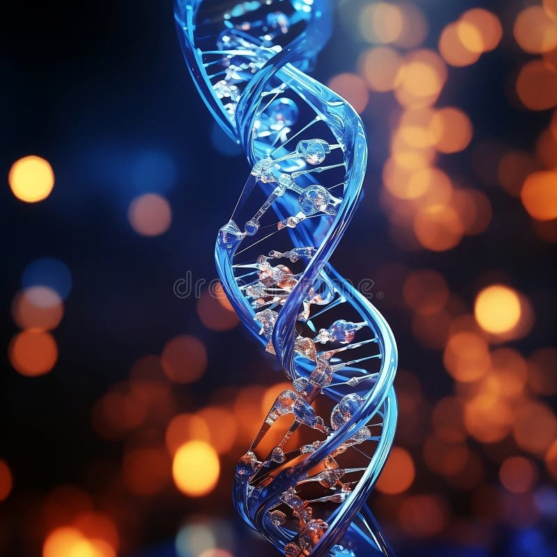 Helix Human DNA Structure, Concept of Biochemistry with Dna Molecule on ...