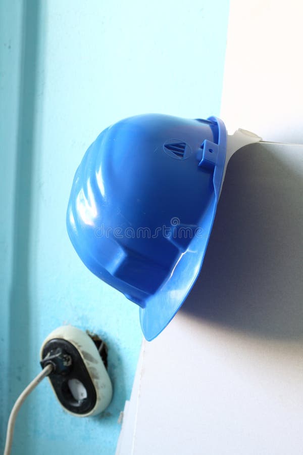 Blue helmet stock photo. Image of equipment, dangerous - 27815268